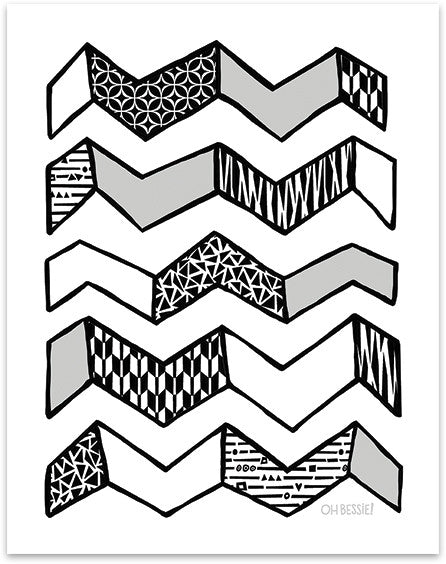 Oh Bessie! Chevron Print