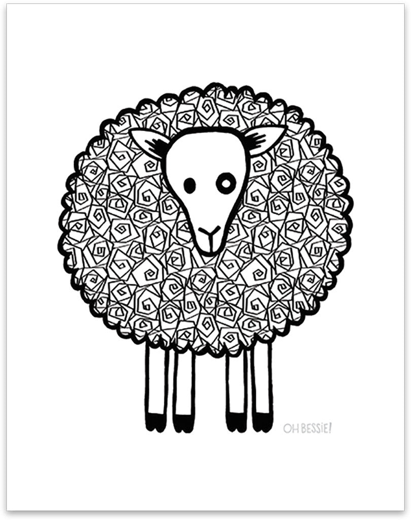 Oh Bessie! Sheep Print